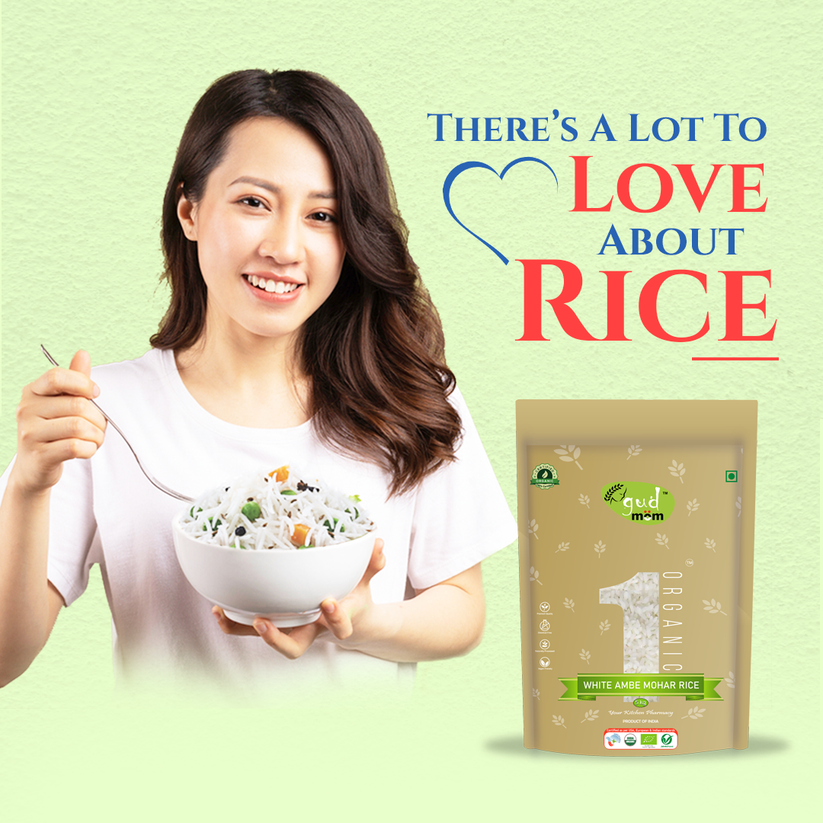 Organic White Ambe Mohar Rice 5 Kg – Gudmom